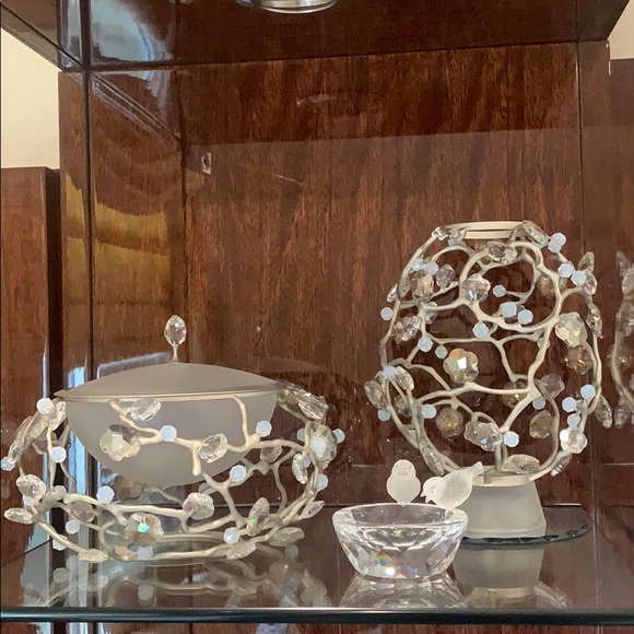 Swarovski | Accents | Swarovski Limited Edition Glass Jar And Vase Set ...